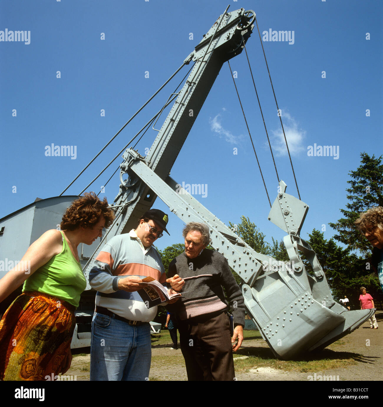 UK England County Durham Beamish Open Air Museum visitors at huge coal ...