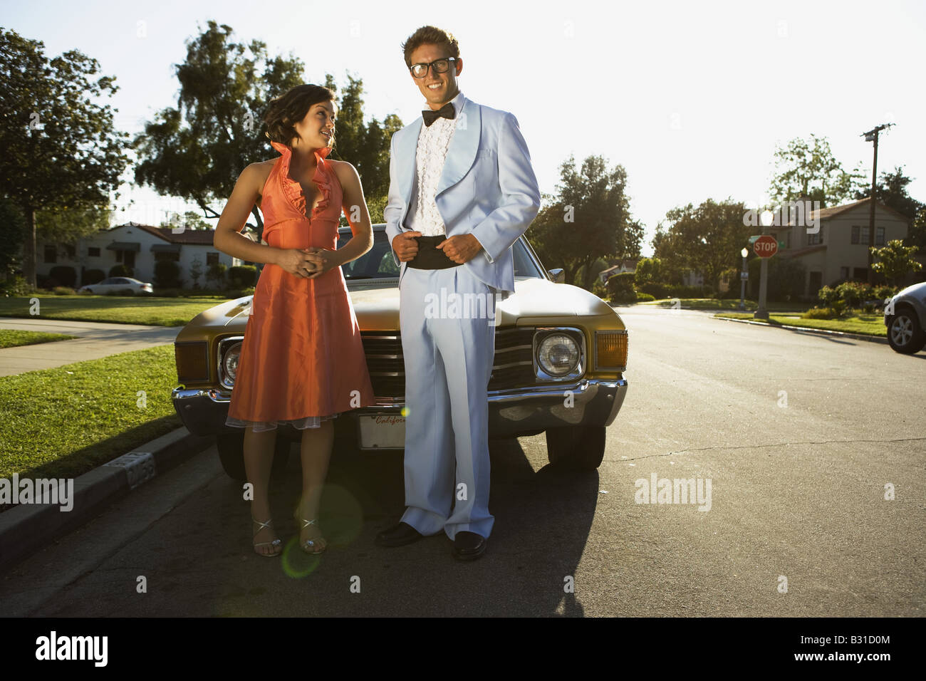 Young couple going to prom Stock Photo - Alamy