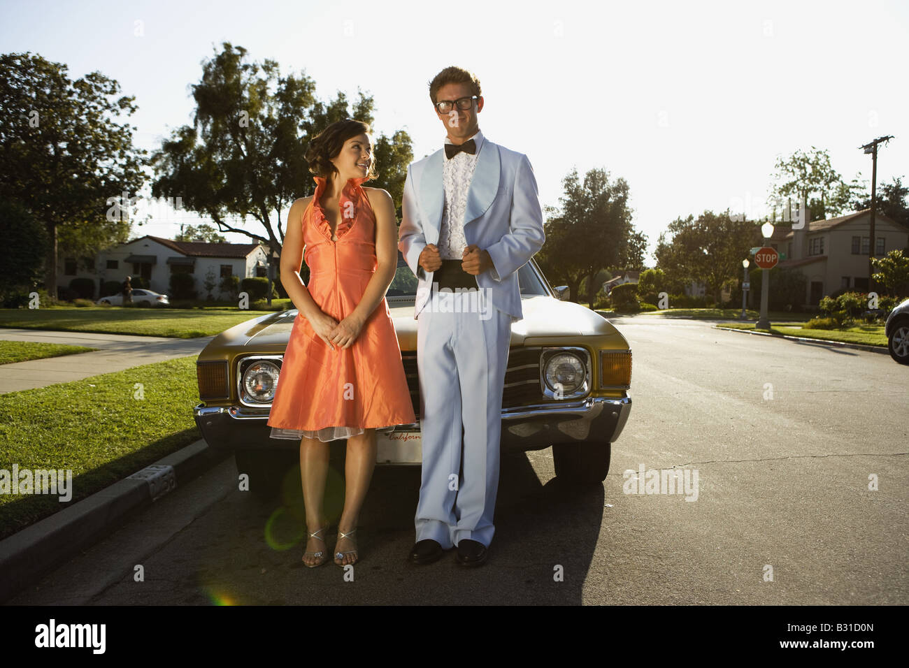 Young couple going to prom Stock Photo - Alamy