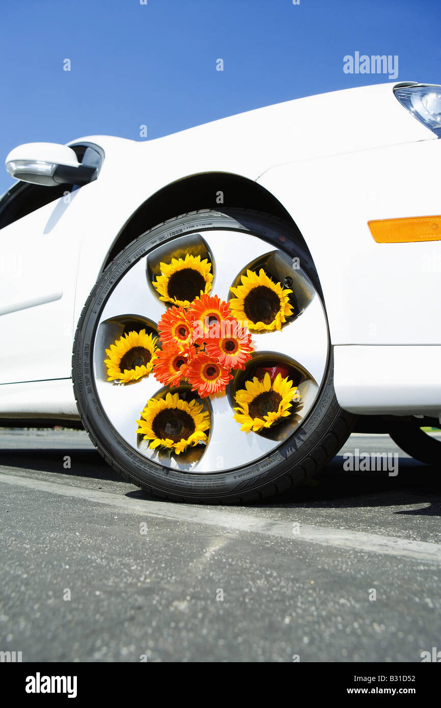 VW GTI with flowers in wheel hubs Stock Photo - Alamy