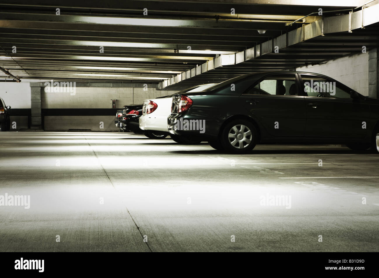Cars parked in car park Stock Photo - Alamy