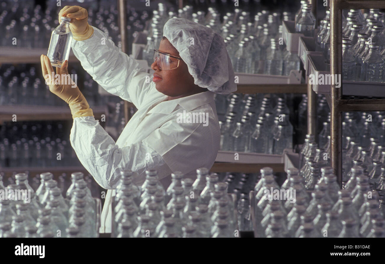 woman testing drugs science lab Stock Photo - Alamy
