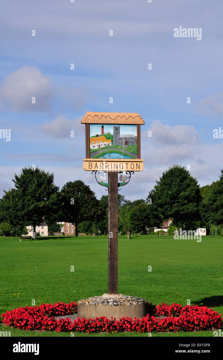 Village Sign Barrington Cambridgeshire England UK Stock Photo - Alamy