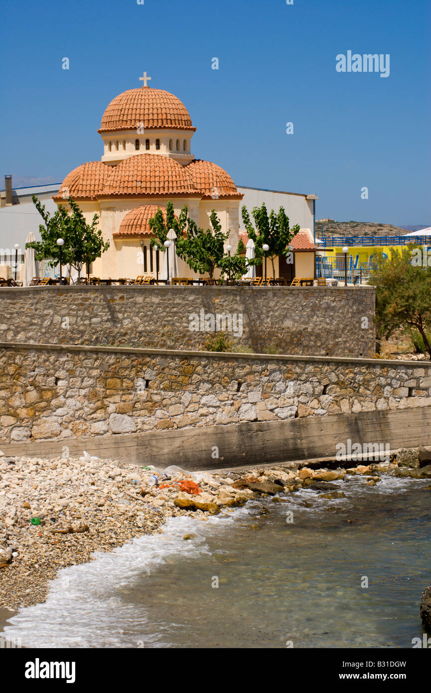 Rethymno, Crete, Greece. Greek Orthodox Church of Agios Nikolaos Stock ...