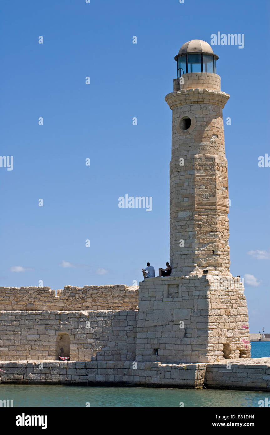Rethymno, Crete, Greece. Old Lighthouse (built by the Turks) in ...