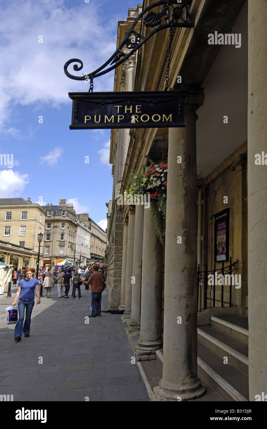 The Pump Room sign in Bath Stock Photo - Alamy