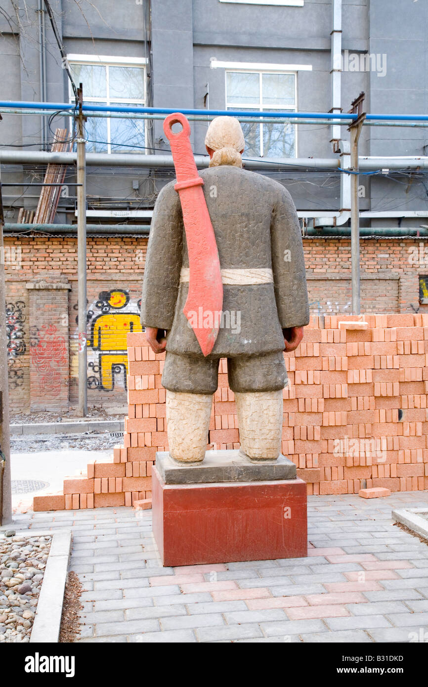 Statue of Chinese man in 798 Art Zone, Beijing, China Stock Photo - Alamy
