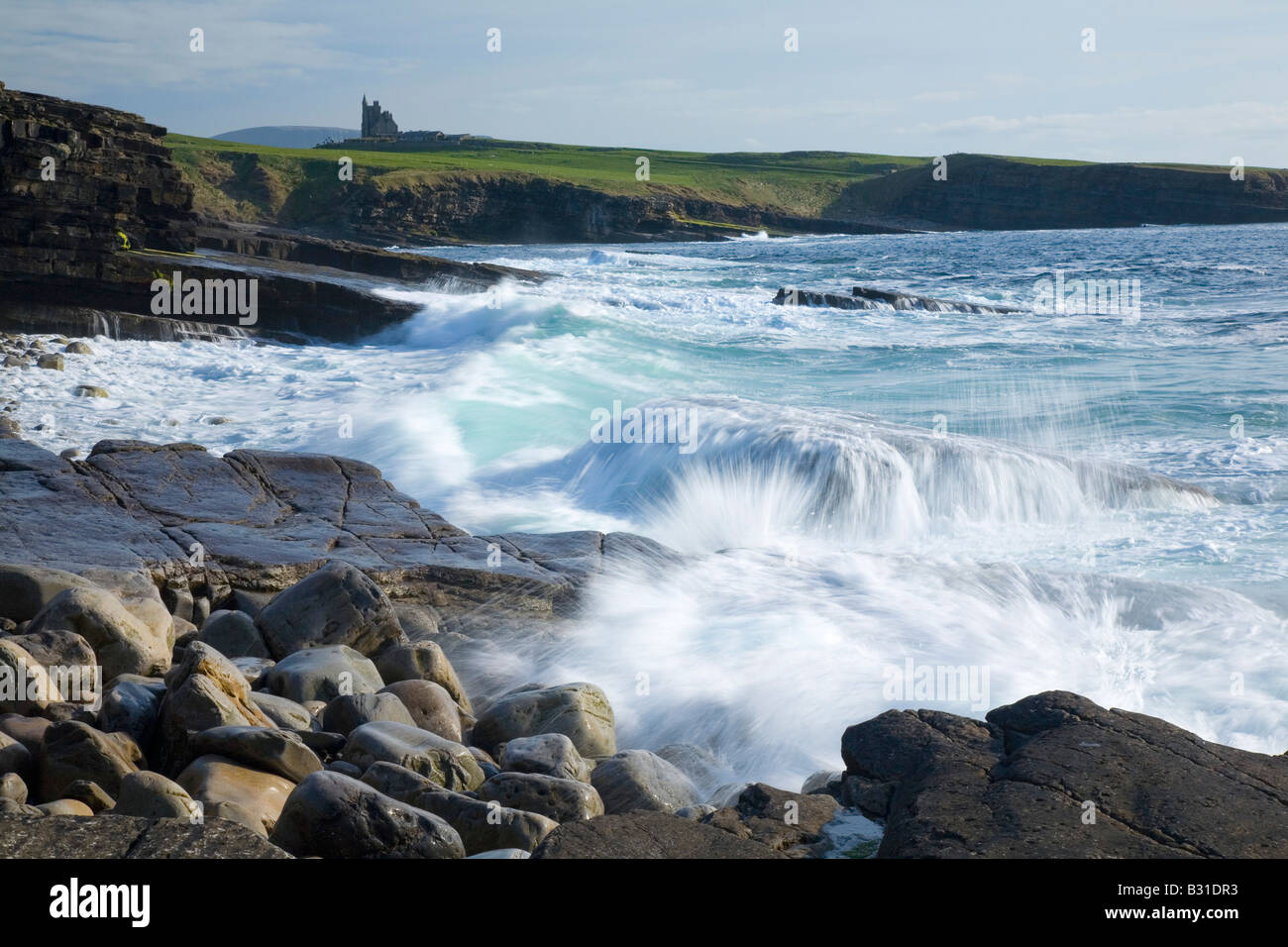Coastal view of Classie Bawn Castle Mullaghmore Co Sligo Ireland Stock ...