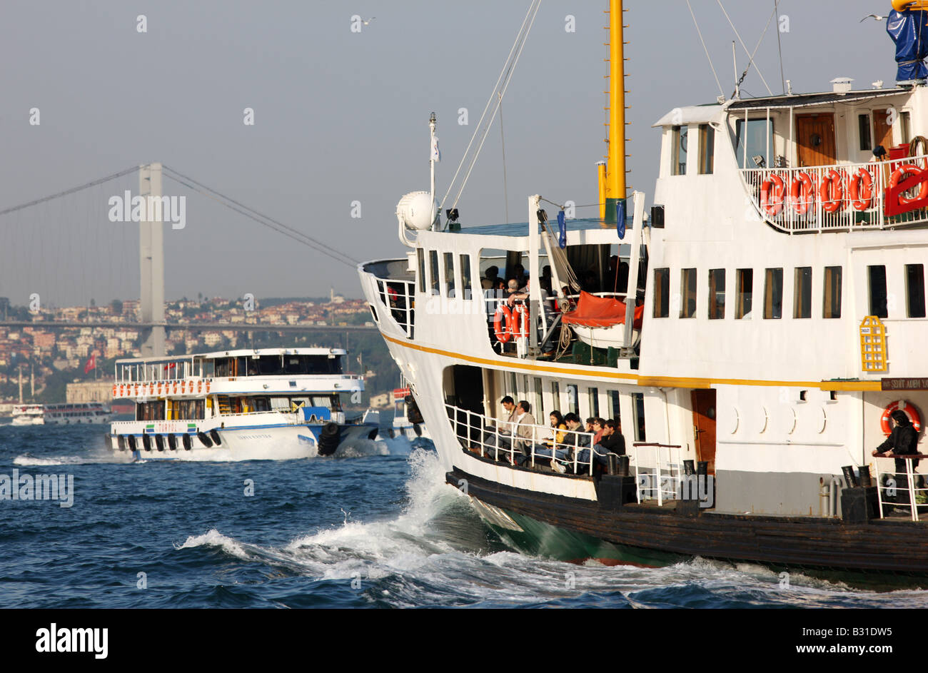 TUR Turkey Istanbul Ferry boats on the Bosporus Stock Photo - Alamy