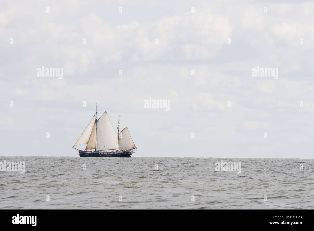 Beautiful sailing ship on sea Stock Photo - Alamy