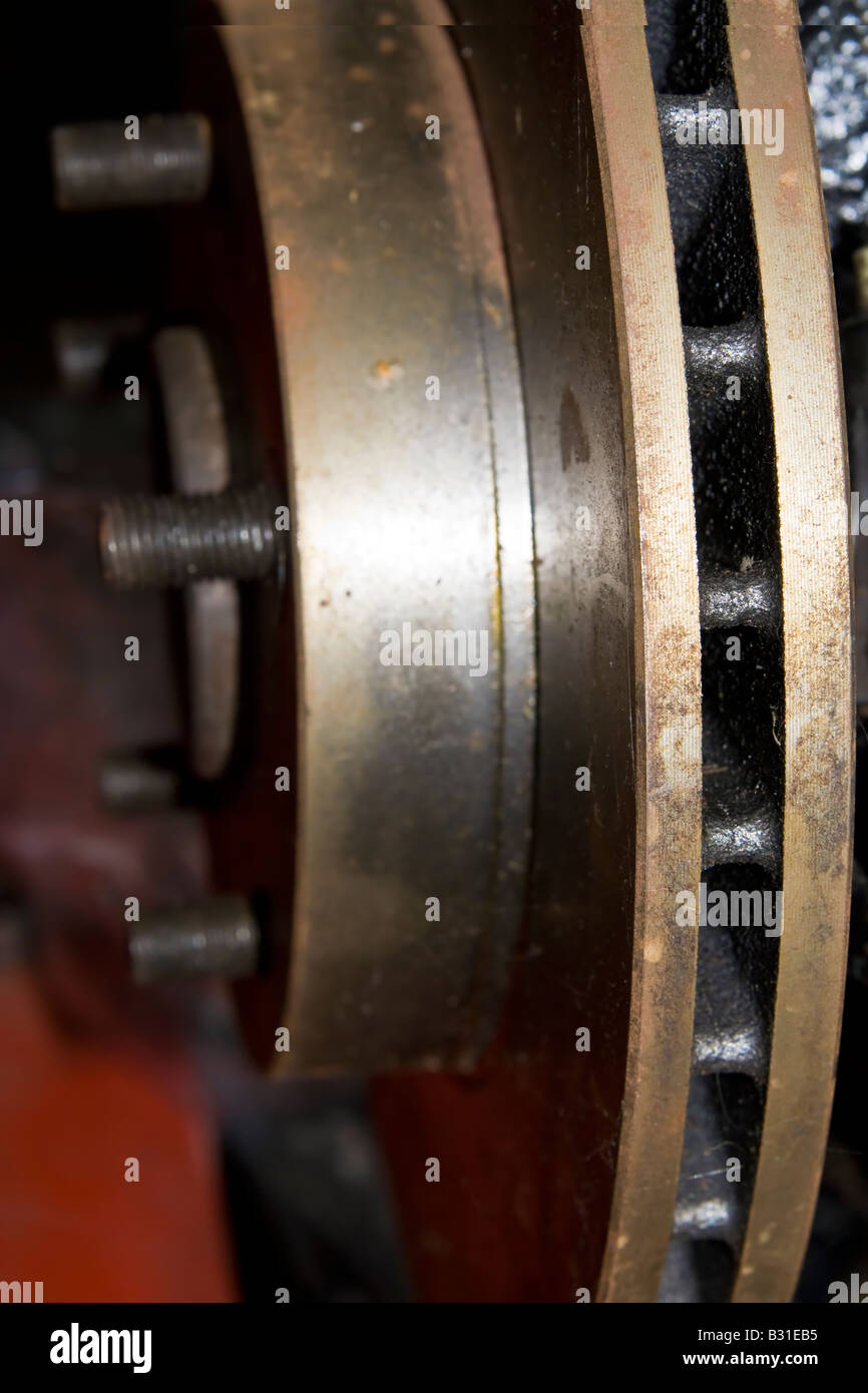 A close-up of a car ventilated brake disc, UK Stock Photo - Alamy