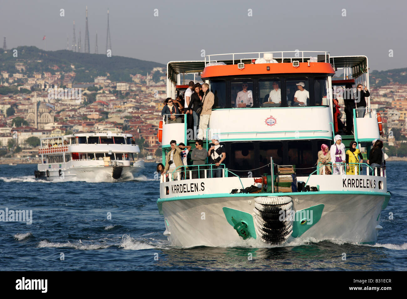 TUR Turkey Istanbul Ferry boats on the Bosporus Stock Photo - Alamy