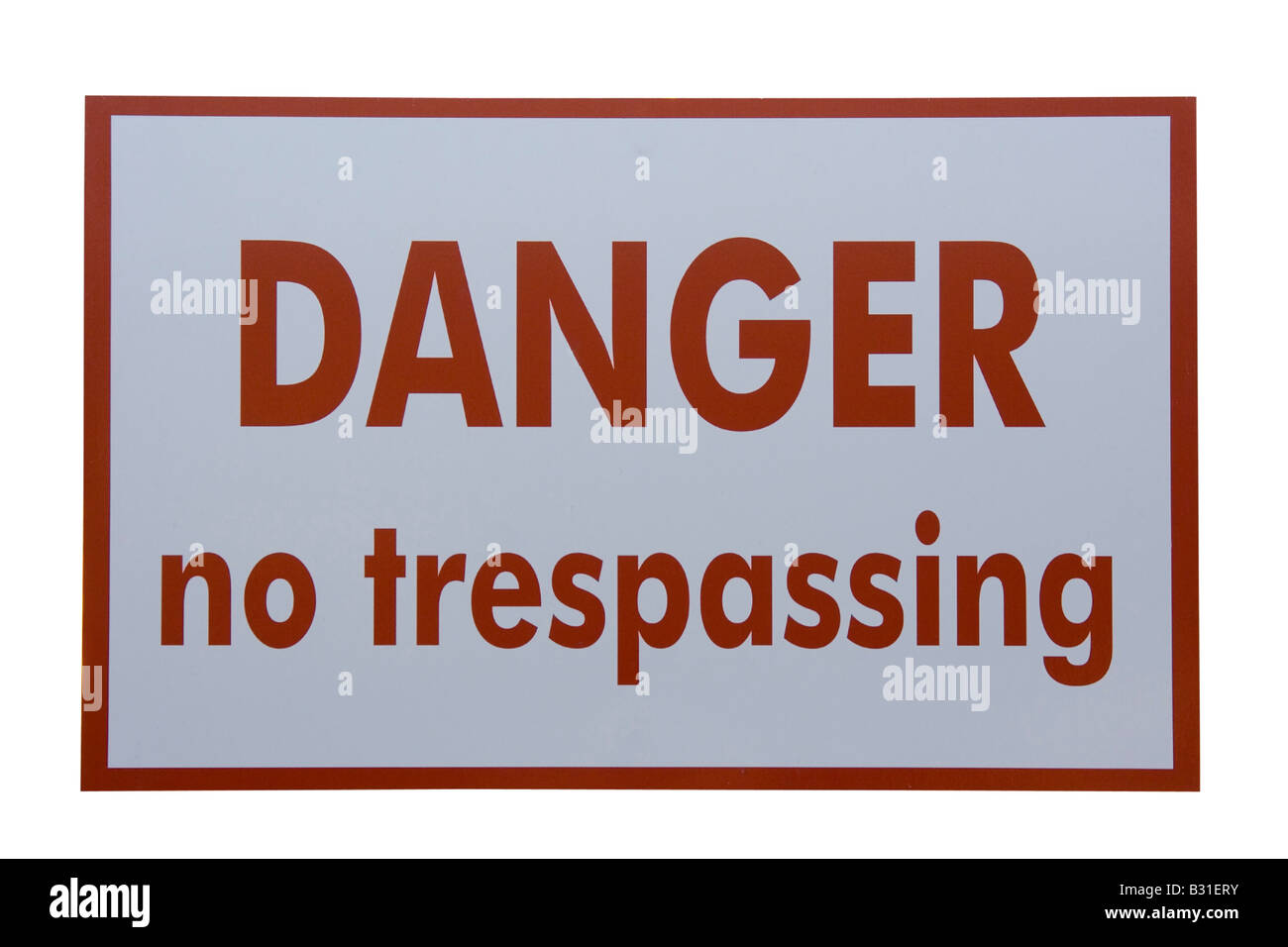 no trespassing sign on the road Stock Photo - Alamy