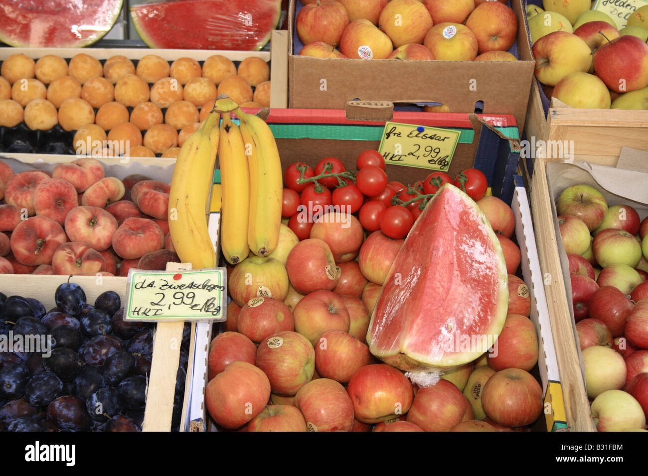 market fruit stand with various fruits. Photo by Willy Matheisl Stock ...