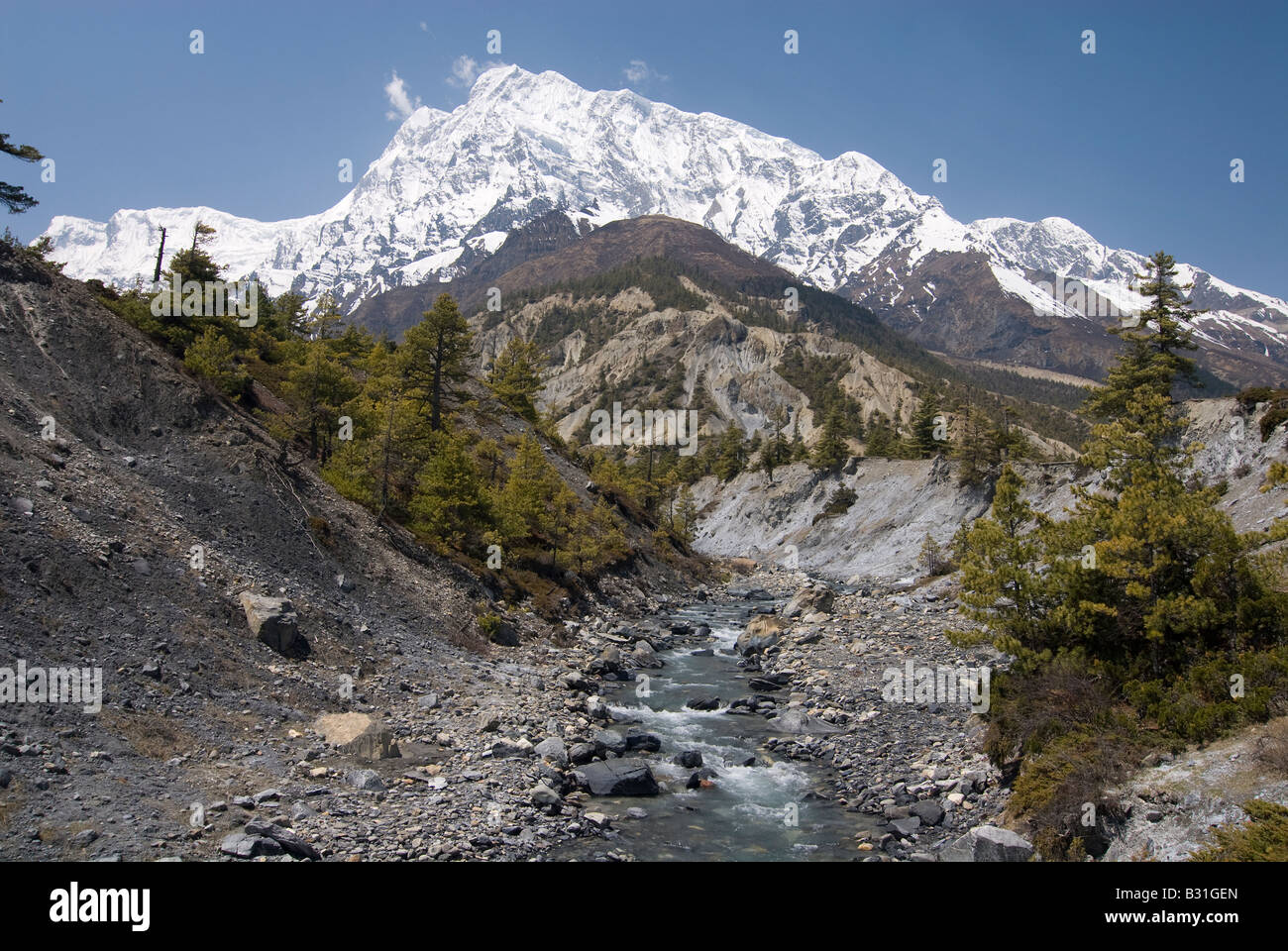 Manang Valley, Annapurna Mountains, Nepal Stock Photo - Alamy