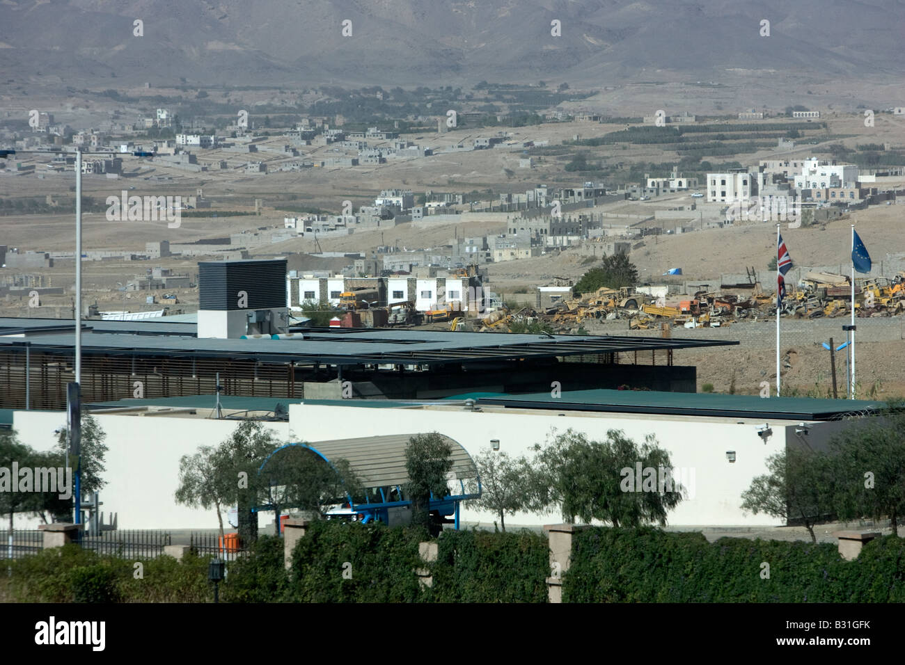 The British Embassy in Sanaa Yemen Middle East Stock Photo - Alamy