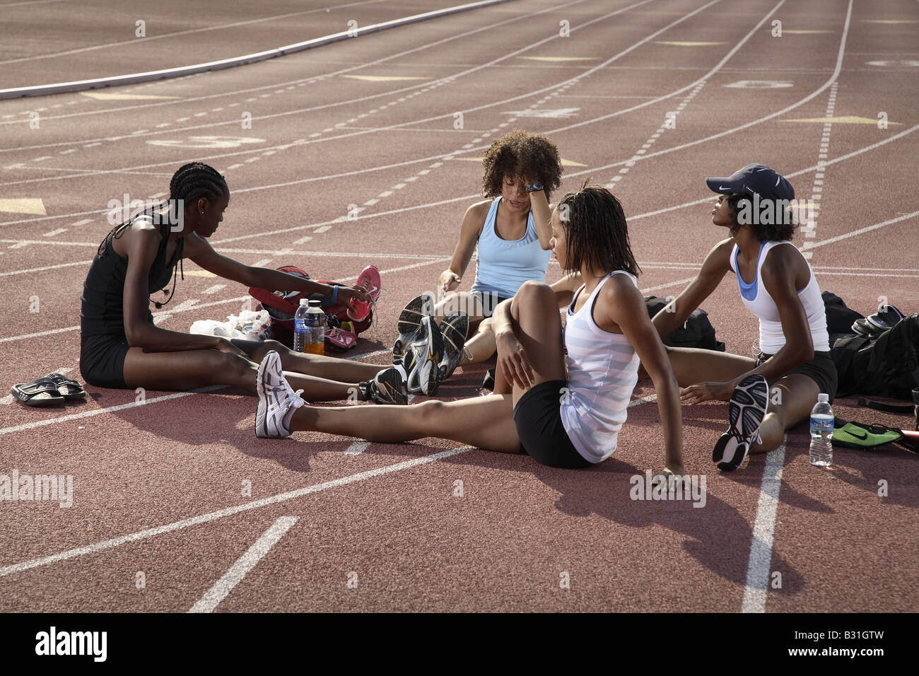 young female athletes Stock Photo - Alamy