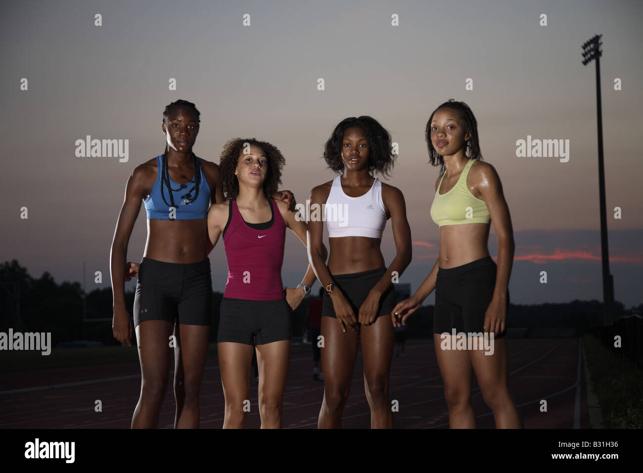 portrait of young African American athletes Stock Photo - Alamy