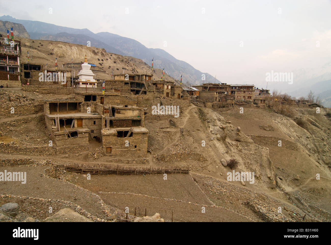 Manang Village, Nepal Stock Photo - Alamy