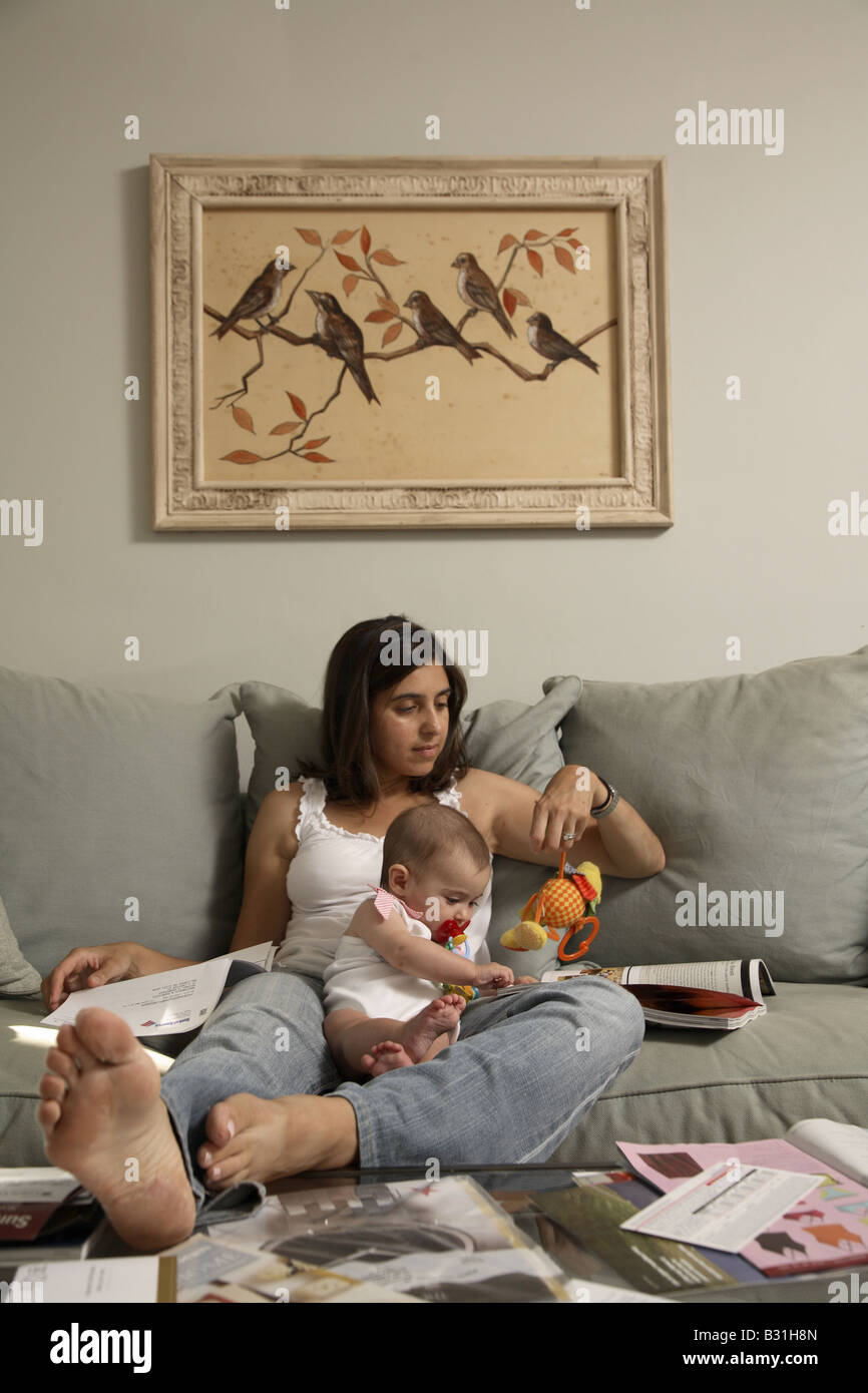 mother at home Stock Photo - Alamy