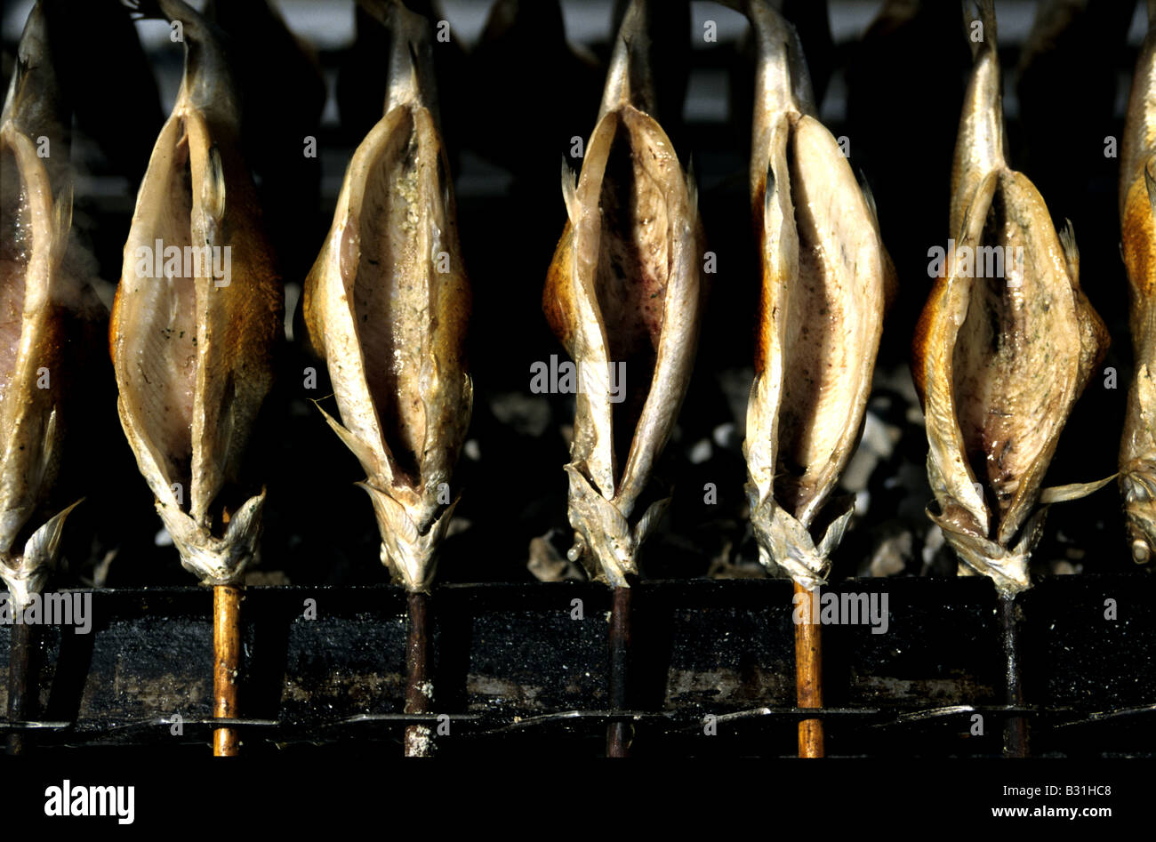Fish on a stick, traditional German food Stock Photo - Alamy