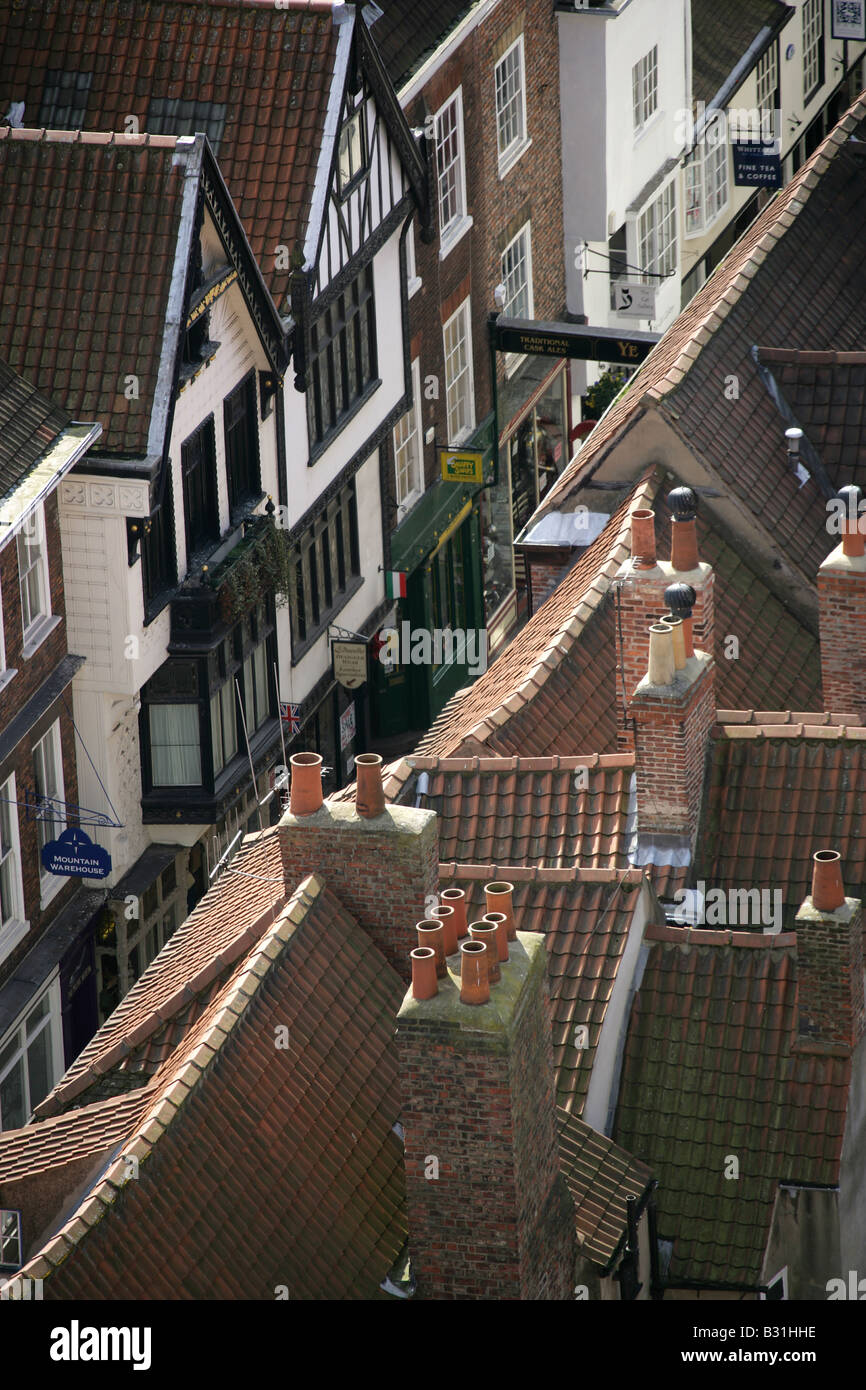 City of York, England. Aerial architectural view of the city centre ...
