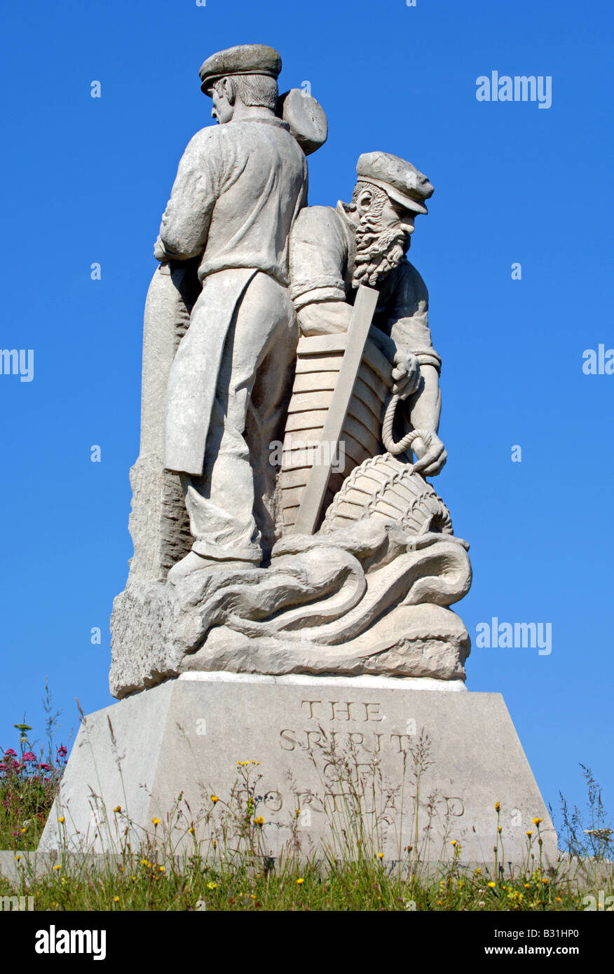 Portland, "Spirit of Portland" statue, Portland, Dorset Britain UK ...