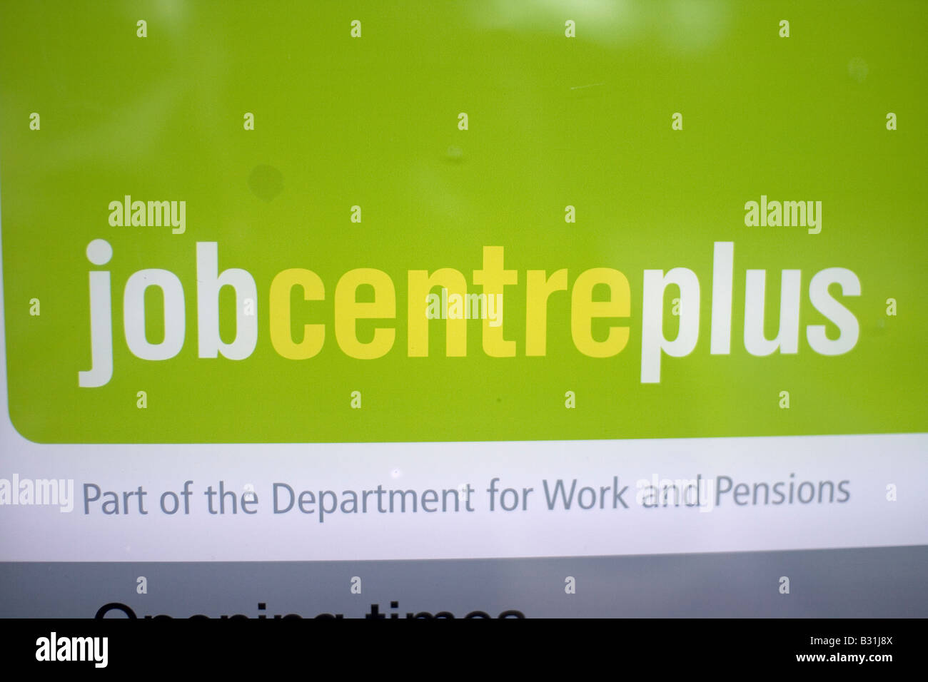Job centre plus sign Stock Photo - Alamy