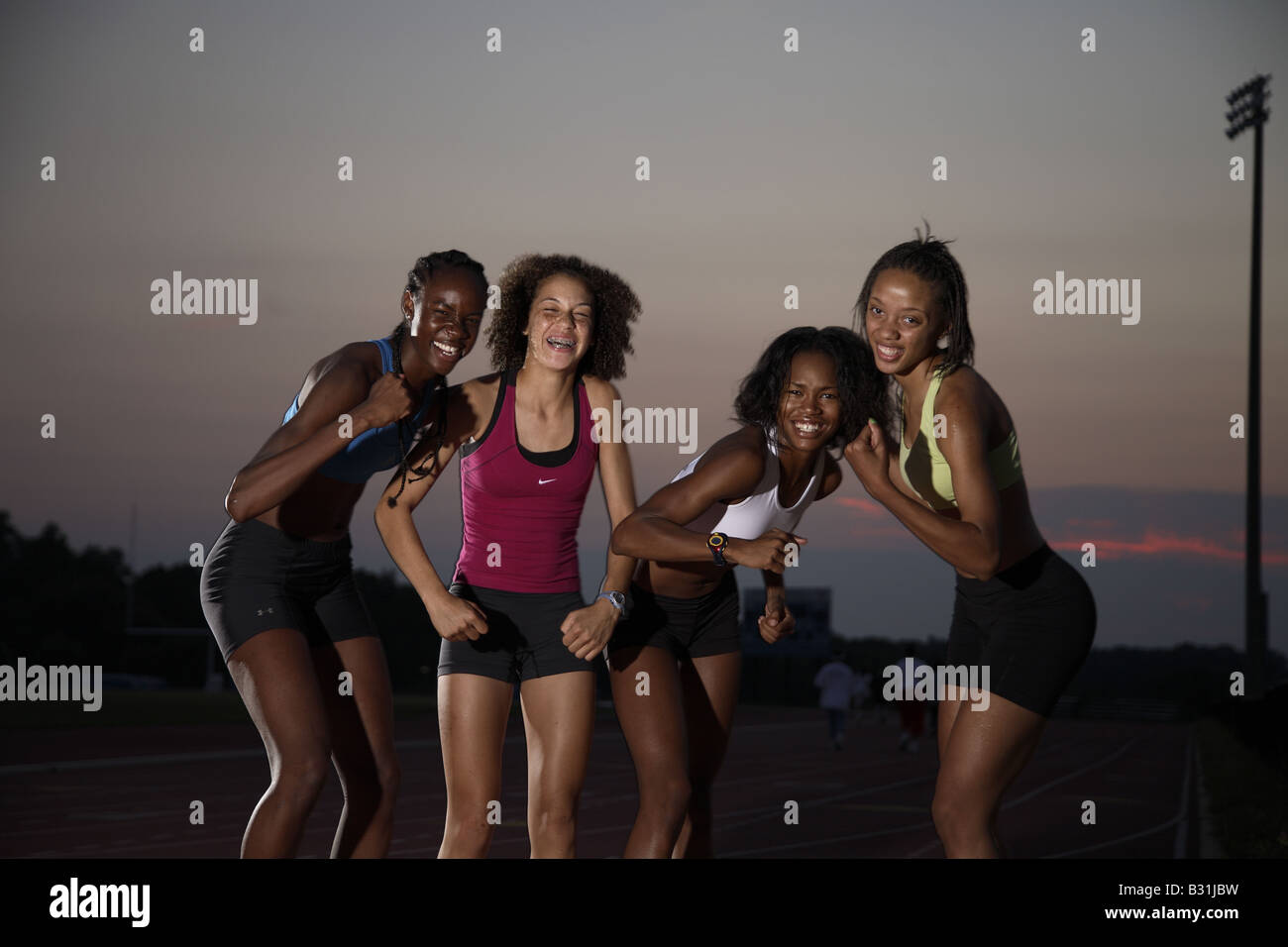 portrait of young African American athletes Stock Photo - Alamy