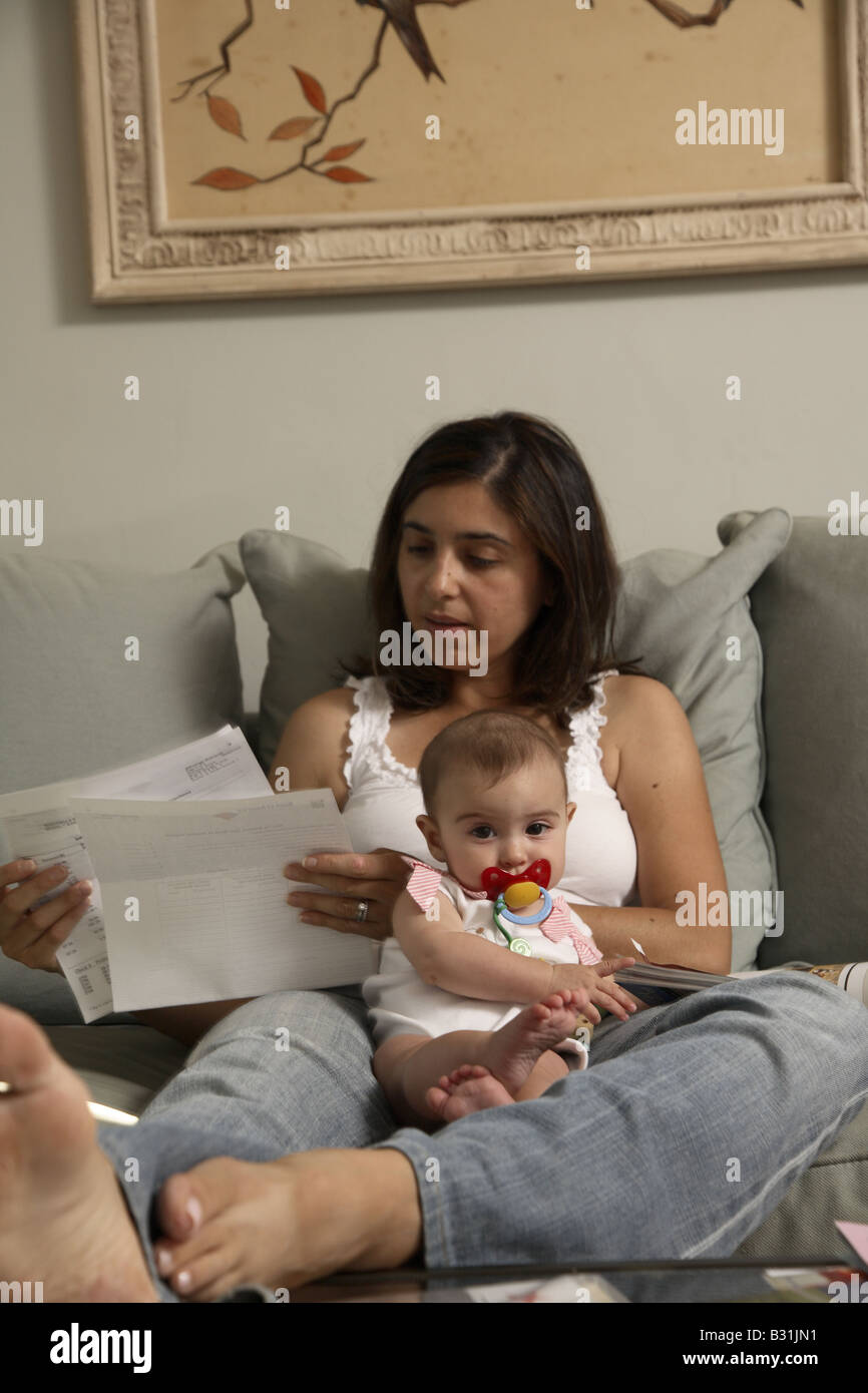mother at home Stock Photo - Alamy