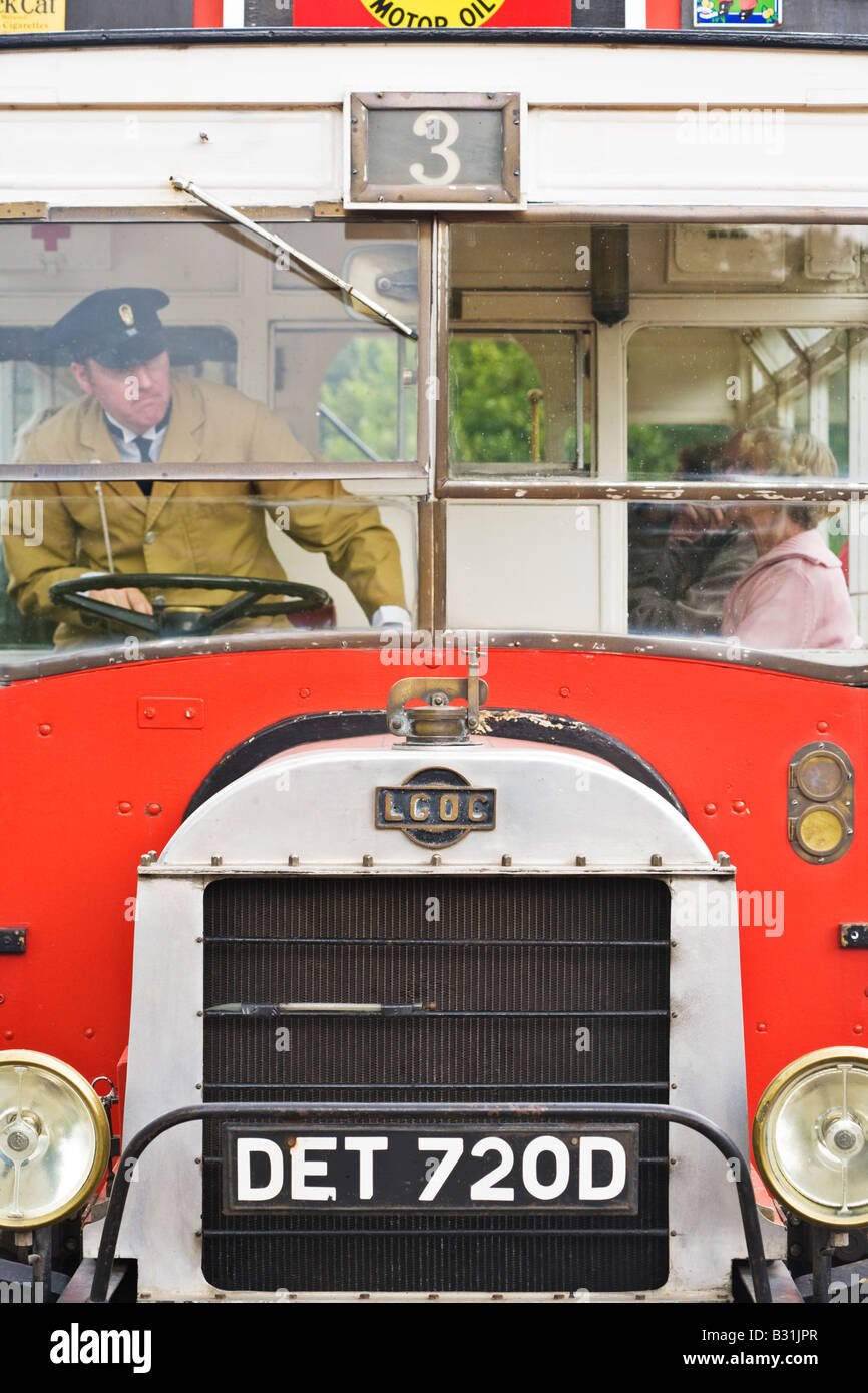 Edwardian style bus used to carry passengers around the open air museum ...
