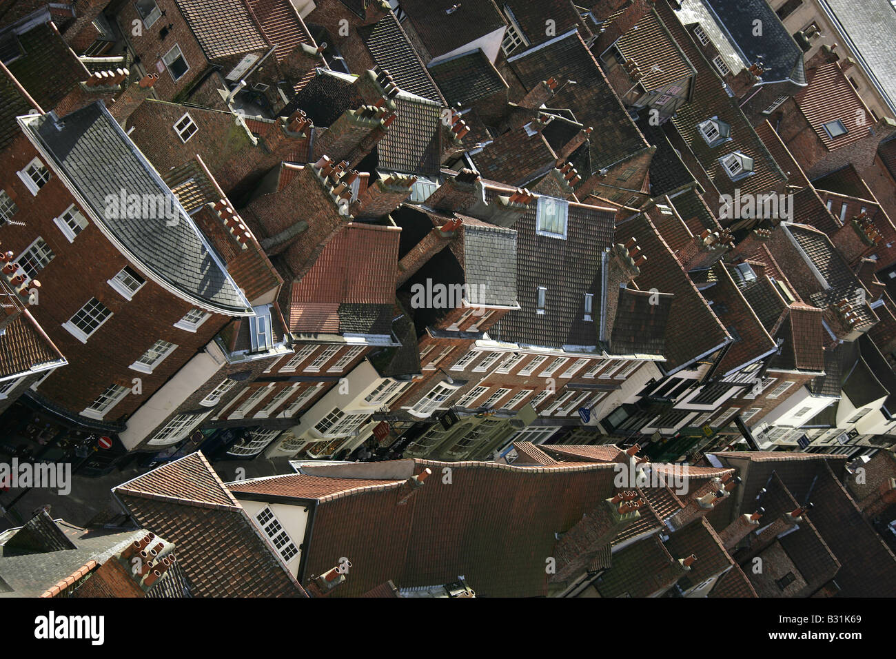 City of York, England. Aerial architectural view of the city centre ...