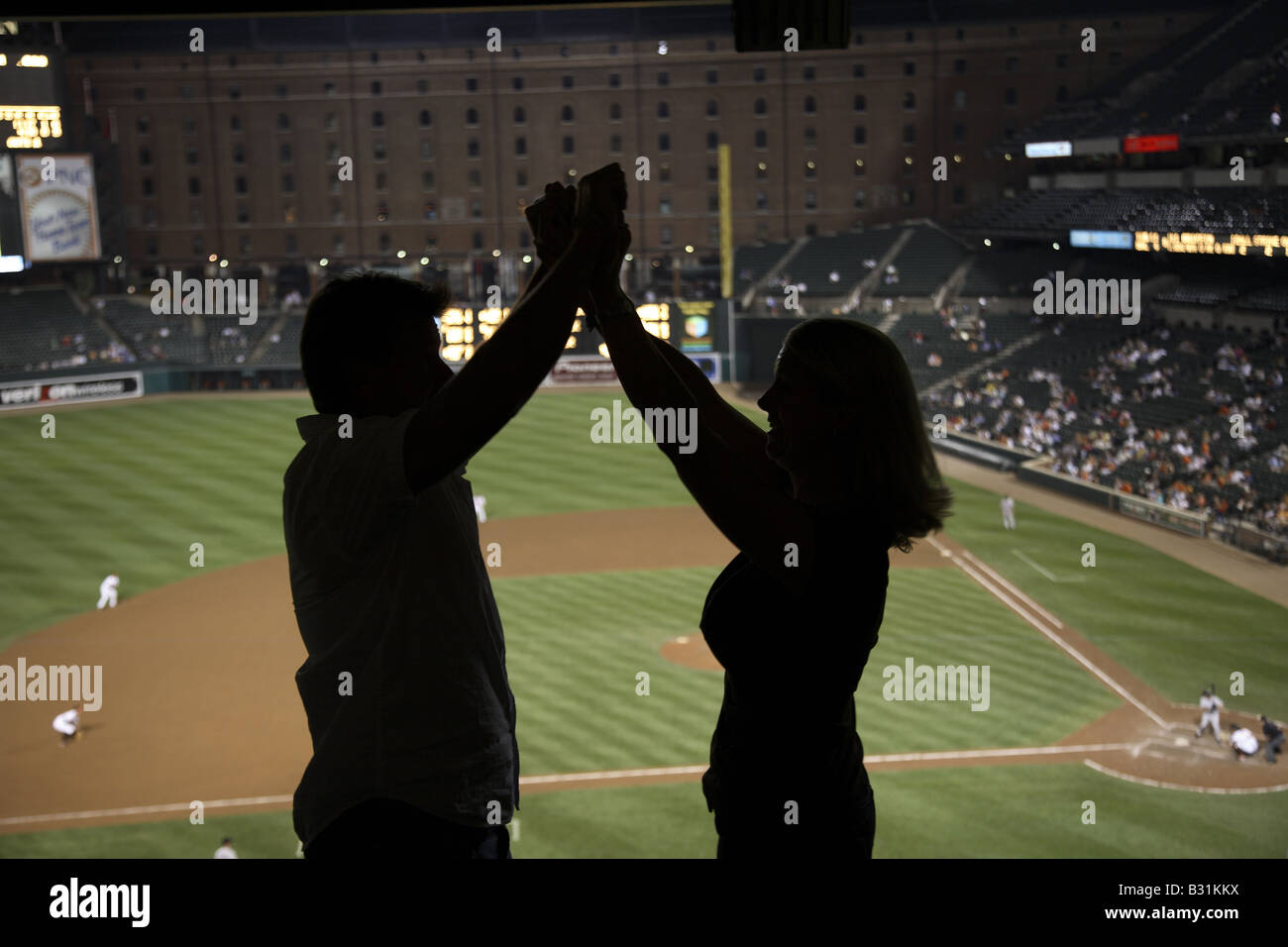 fans at baseball game Stock Photo - Alamy