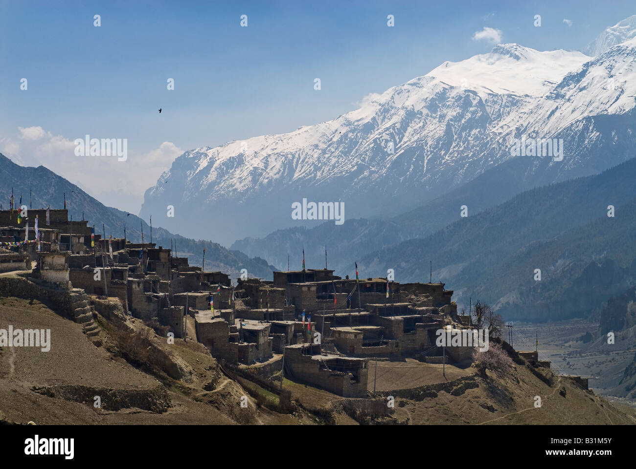 Manang Village in the Annapurna Mountains, Nepal Stock Photo - Alamy