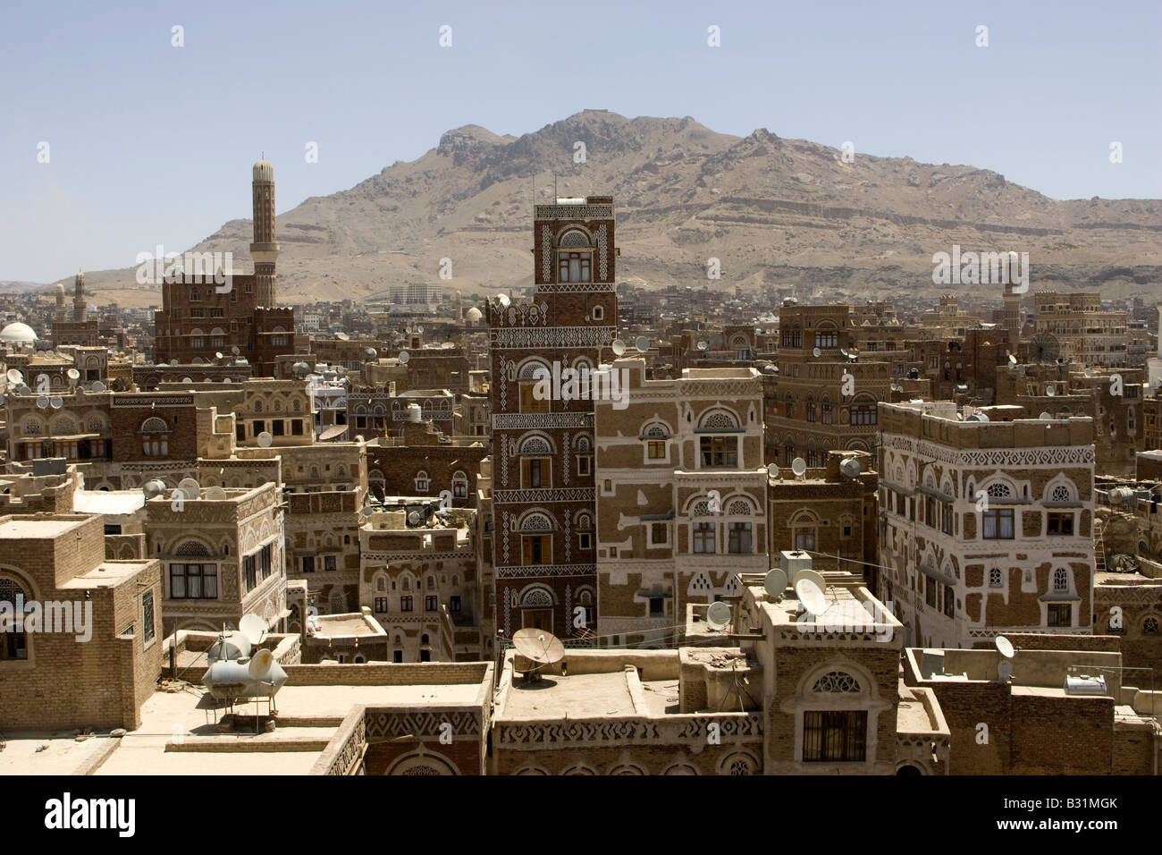 The ancient capital city of Yemen Sanaa Stock Photo - Alamy