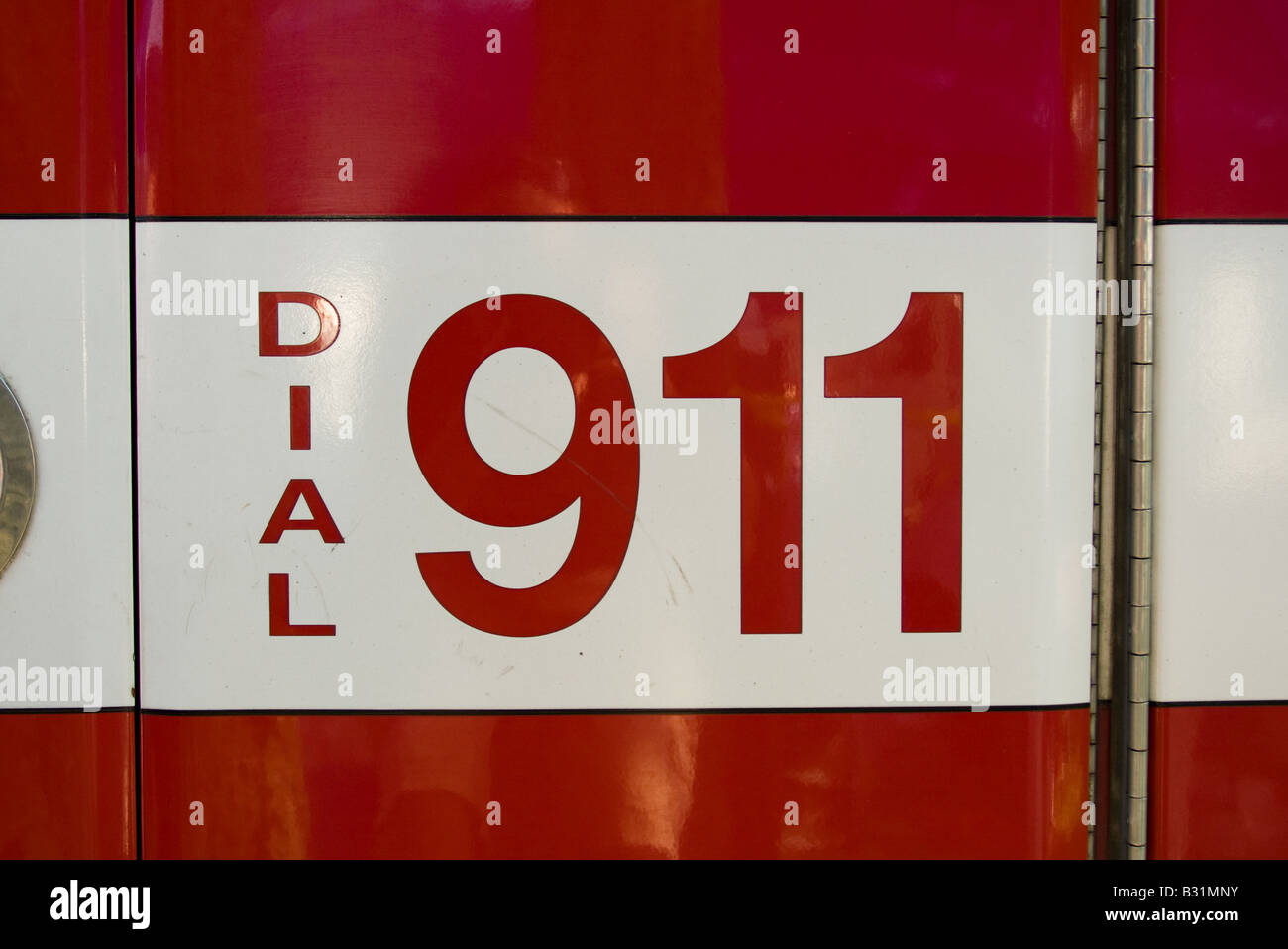Fire Truck, Dial 911 Stock Photo - Alamy
