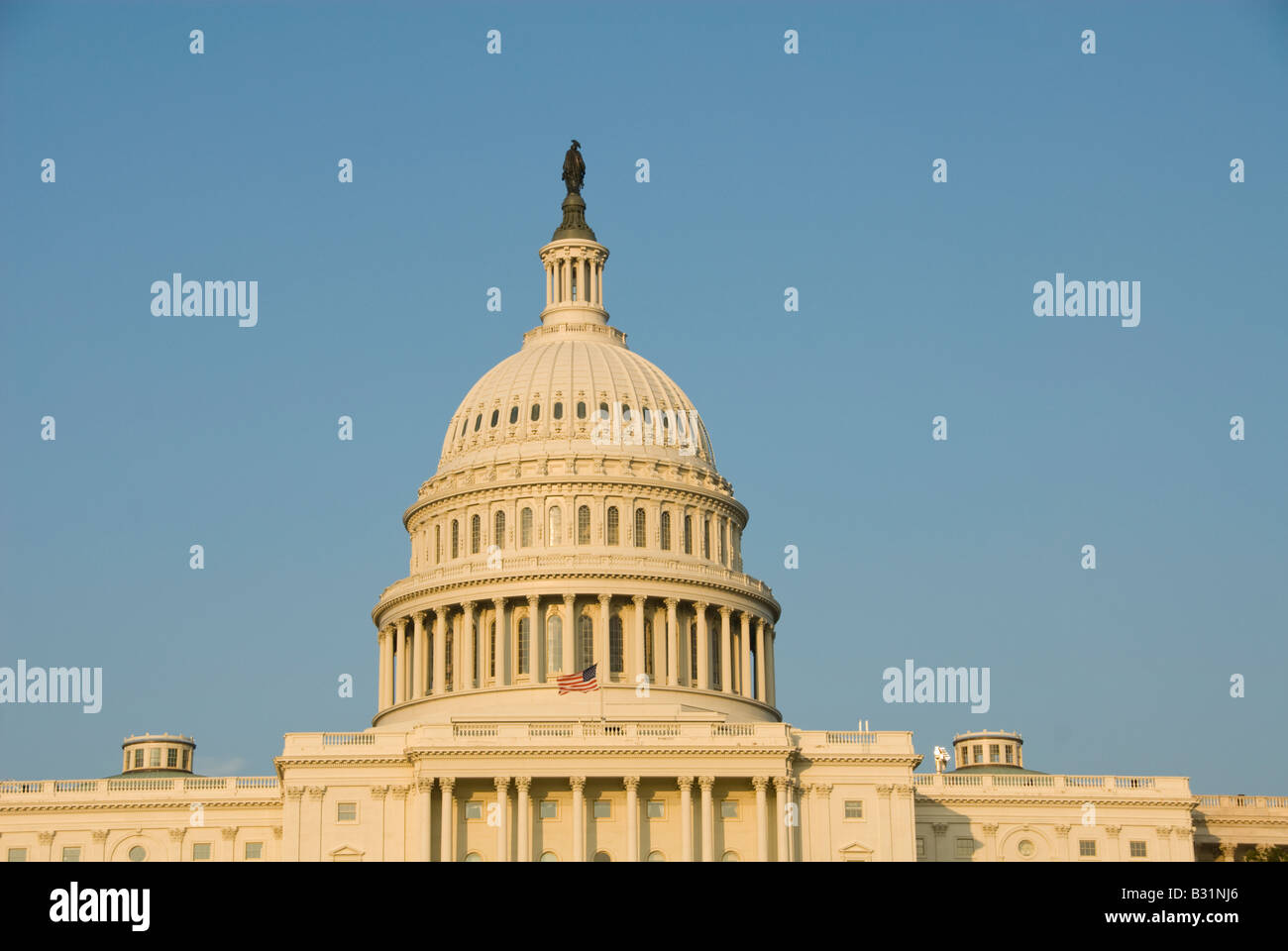 The dome of the US Capitol Building, legislative branch of the US ...