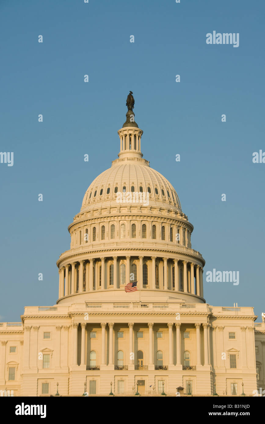 The dome of the US Capitol Building, legislative branch of the US ...