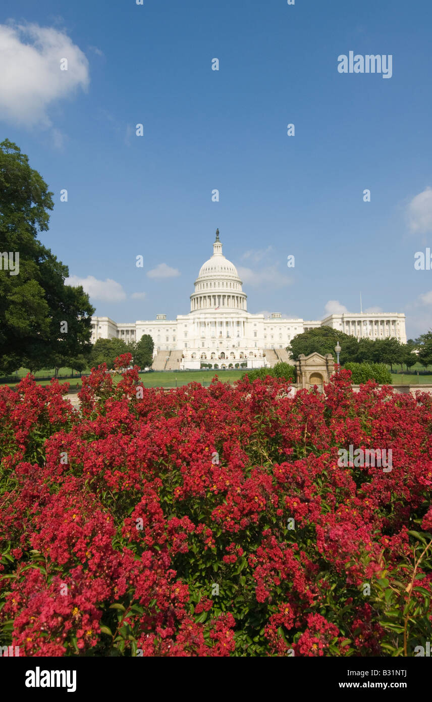 The US Capitol Building, legislative center of the US government, with ...