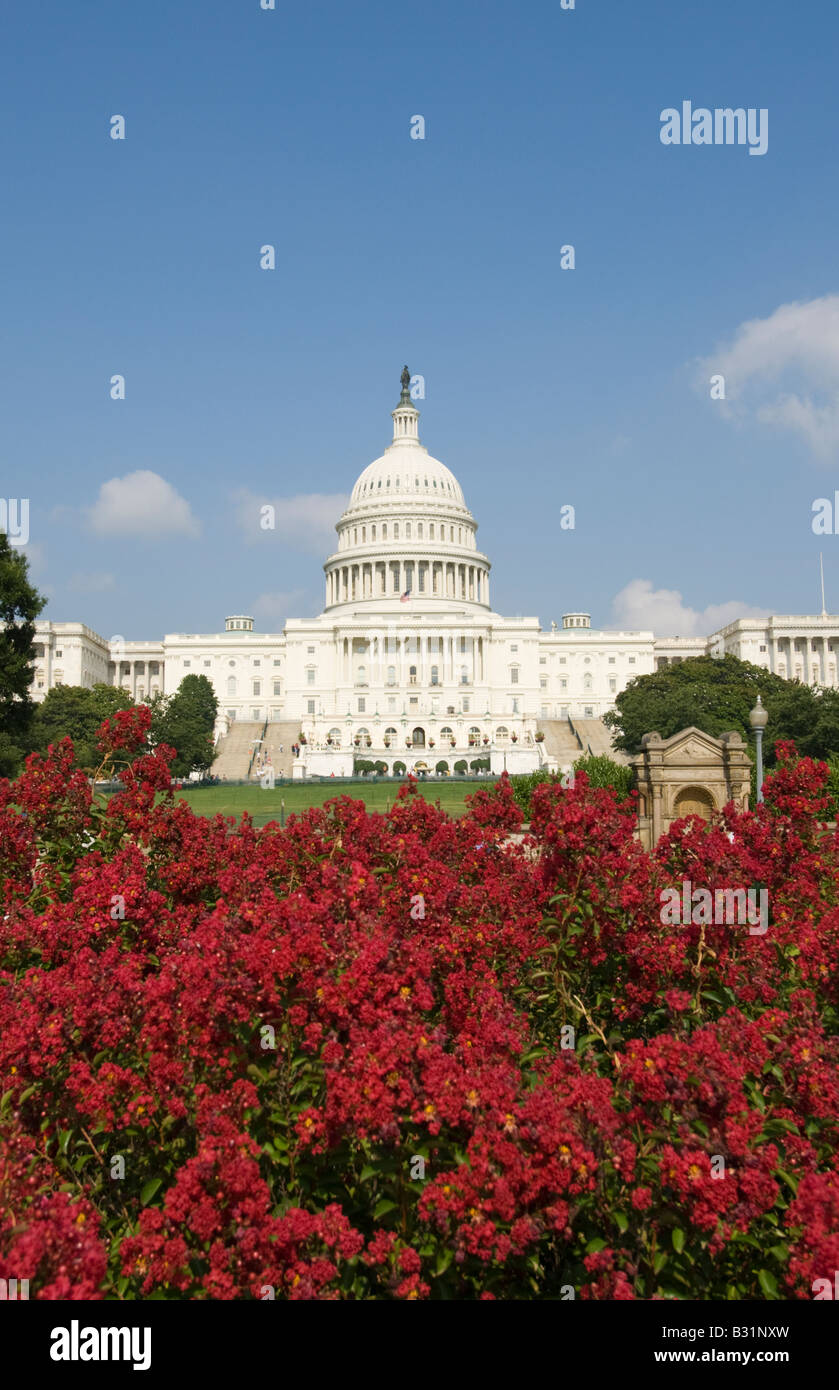 The US Capitol Building, legislative center of the US government, with ...