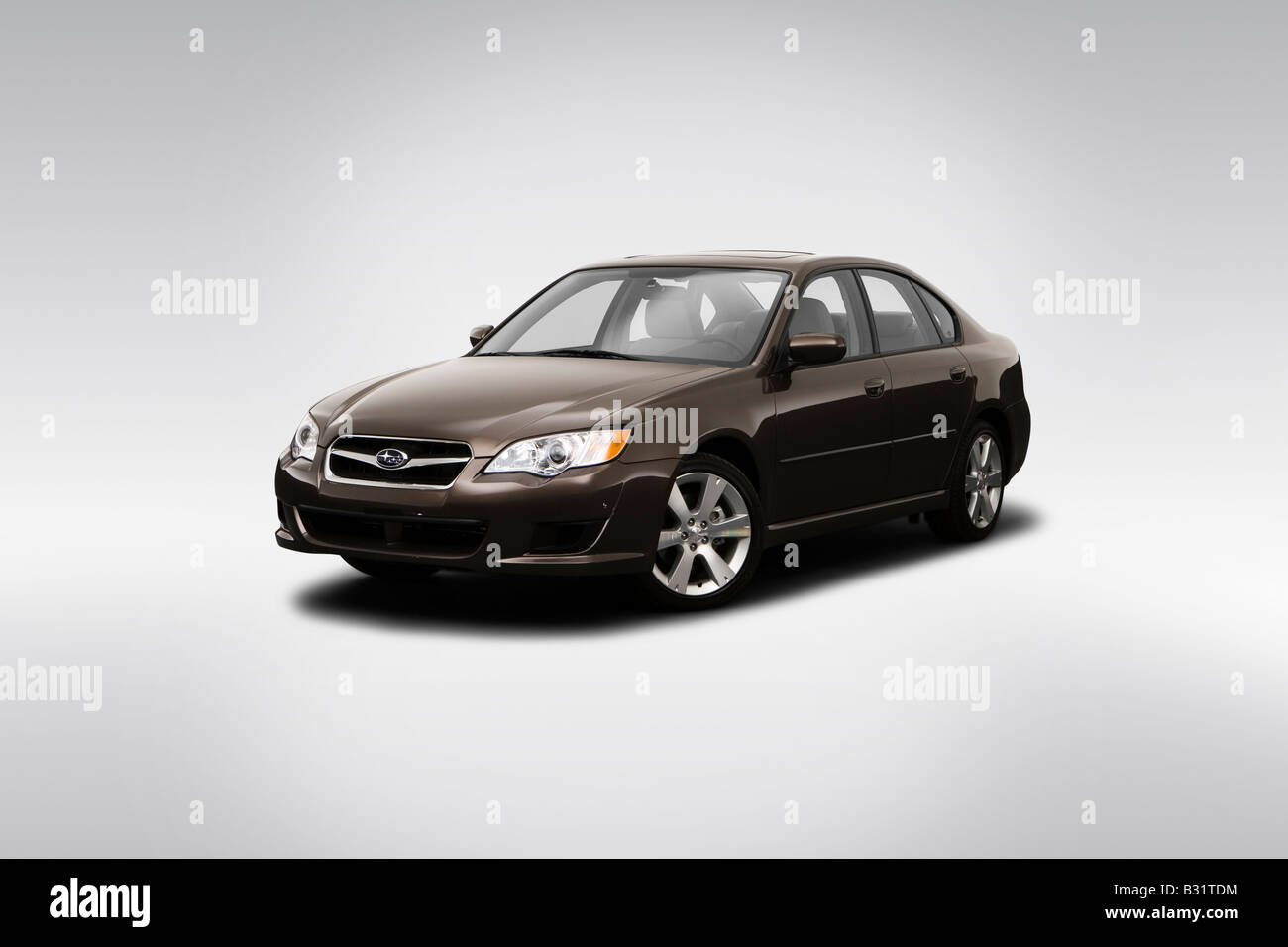 2009 Subaru Legacy 3.0R in Beige - Front angle view Stock Photo - Alamy