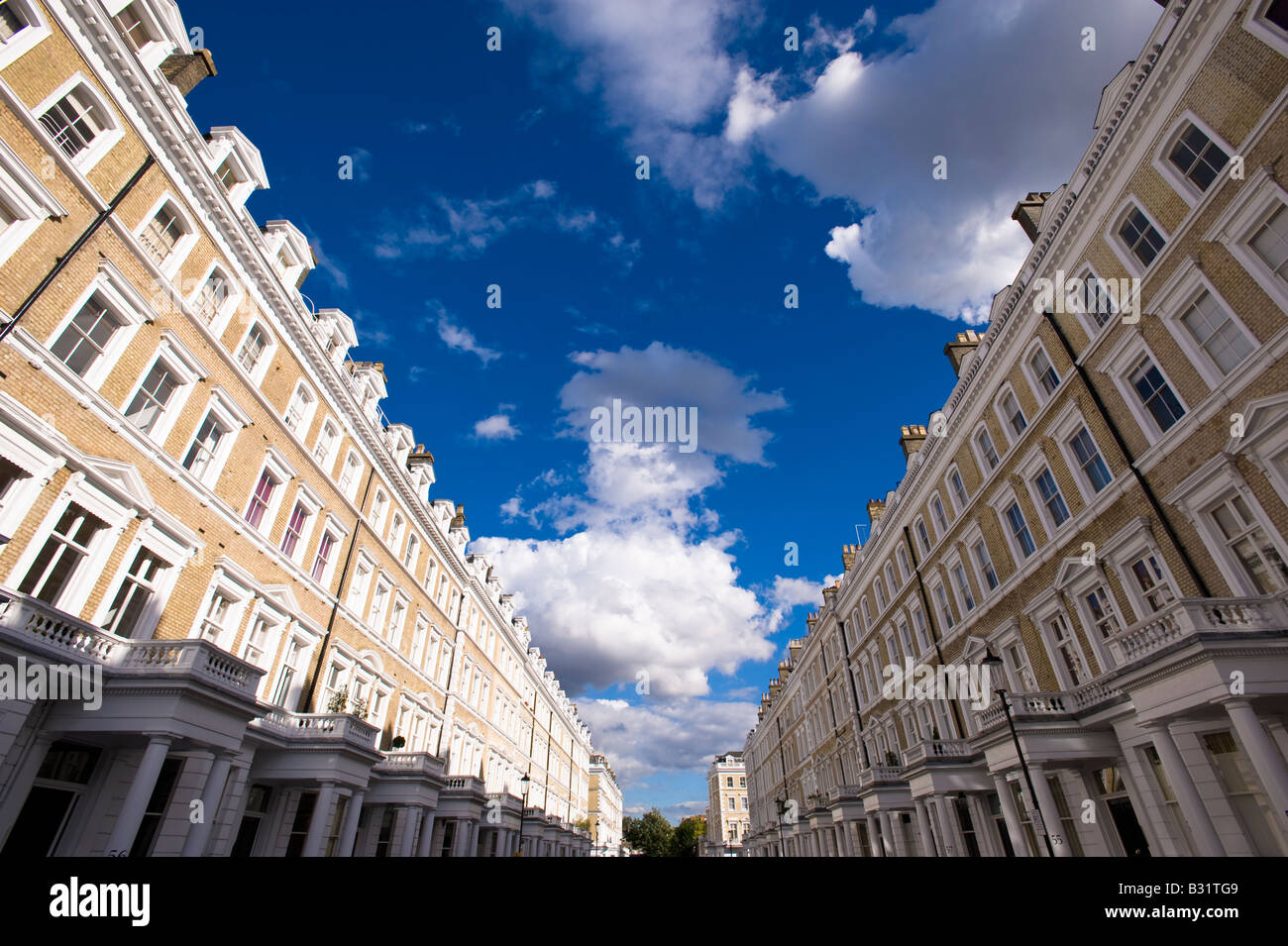 Elegant architecture in Kensington SW7 London United Kingdom Stock ...