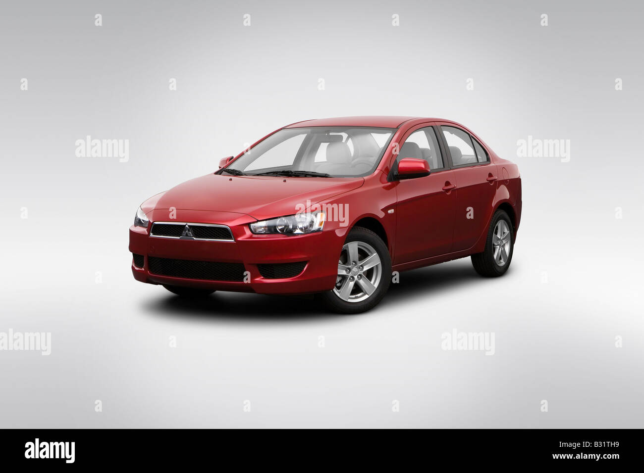 2009 Mitsubishi Lancer ES in Red - Front angle view Stock Photo - Alamy