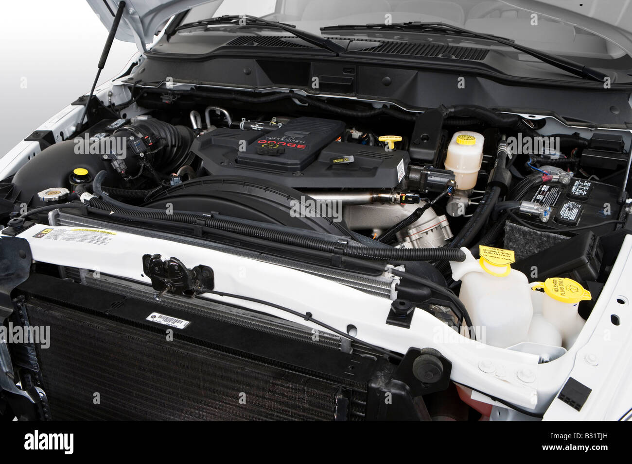 2008 Dodge Ram 3500 Chassis in White - Engine Stock Photo - Alamy