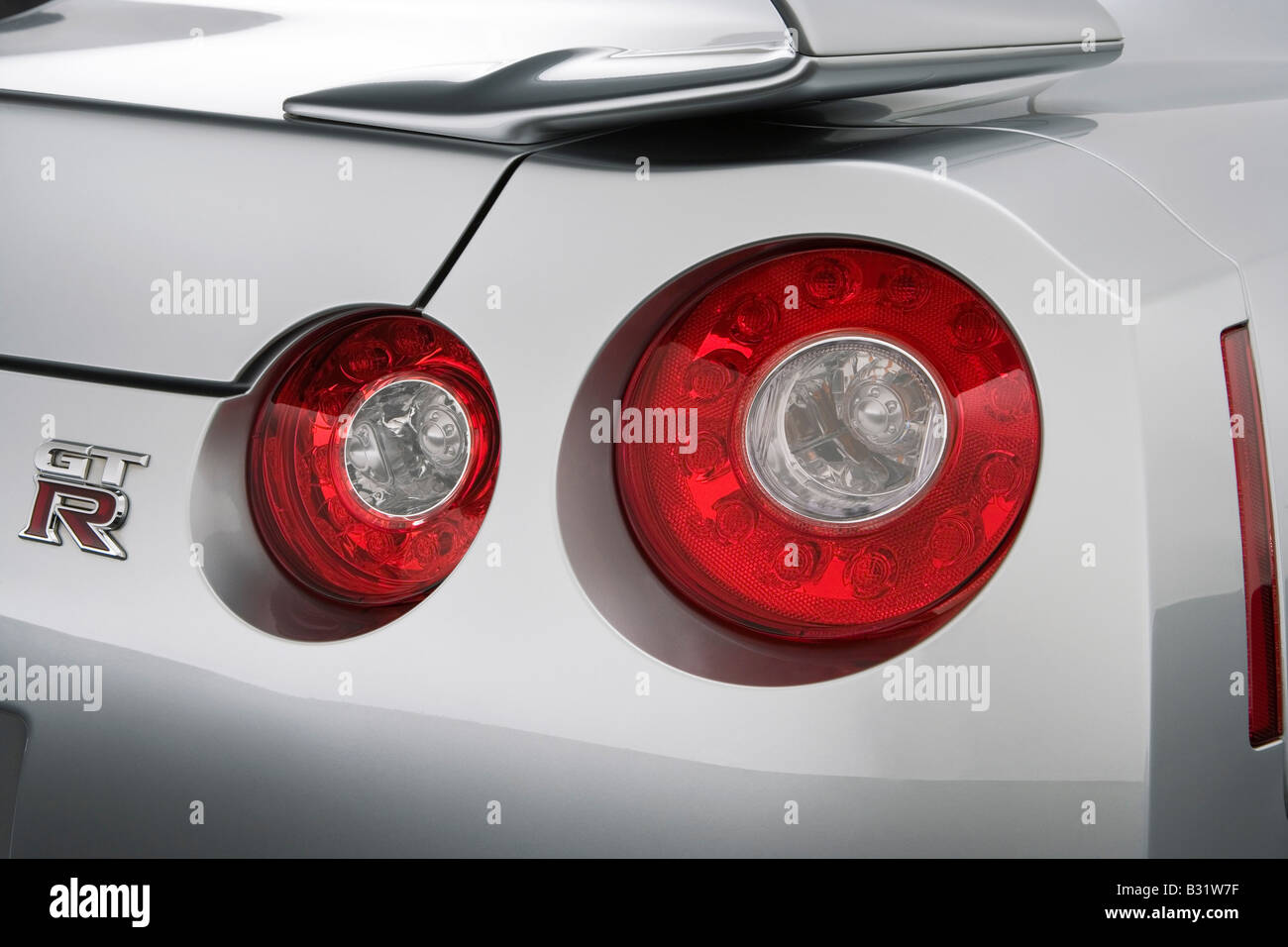 2009 Nissan GT-R in Silver - Tail light Stock Photo - Alamy