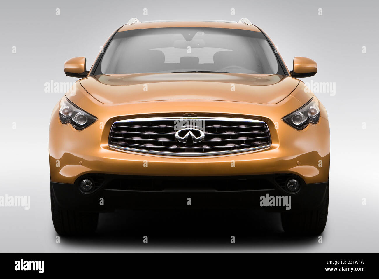 2009 Infiniti FX FX50 Sport in Orange - Low/Wide Front Stock Photo - Alamy