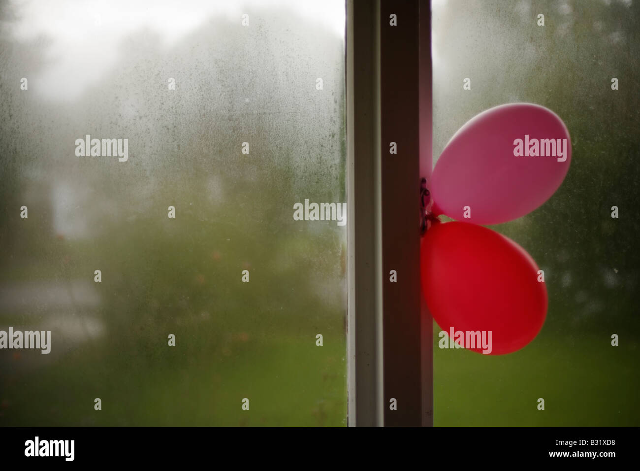 Balloons at the window Stock Photo - Alamy