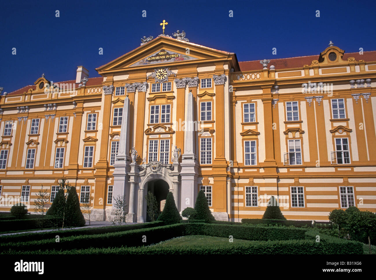 entrance, Melk Abbey, Stift Melk, Benedictine abbey, abbey, Roman ...