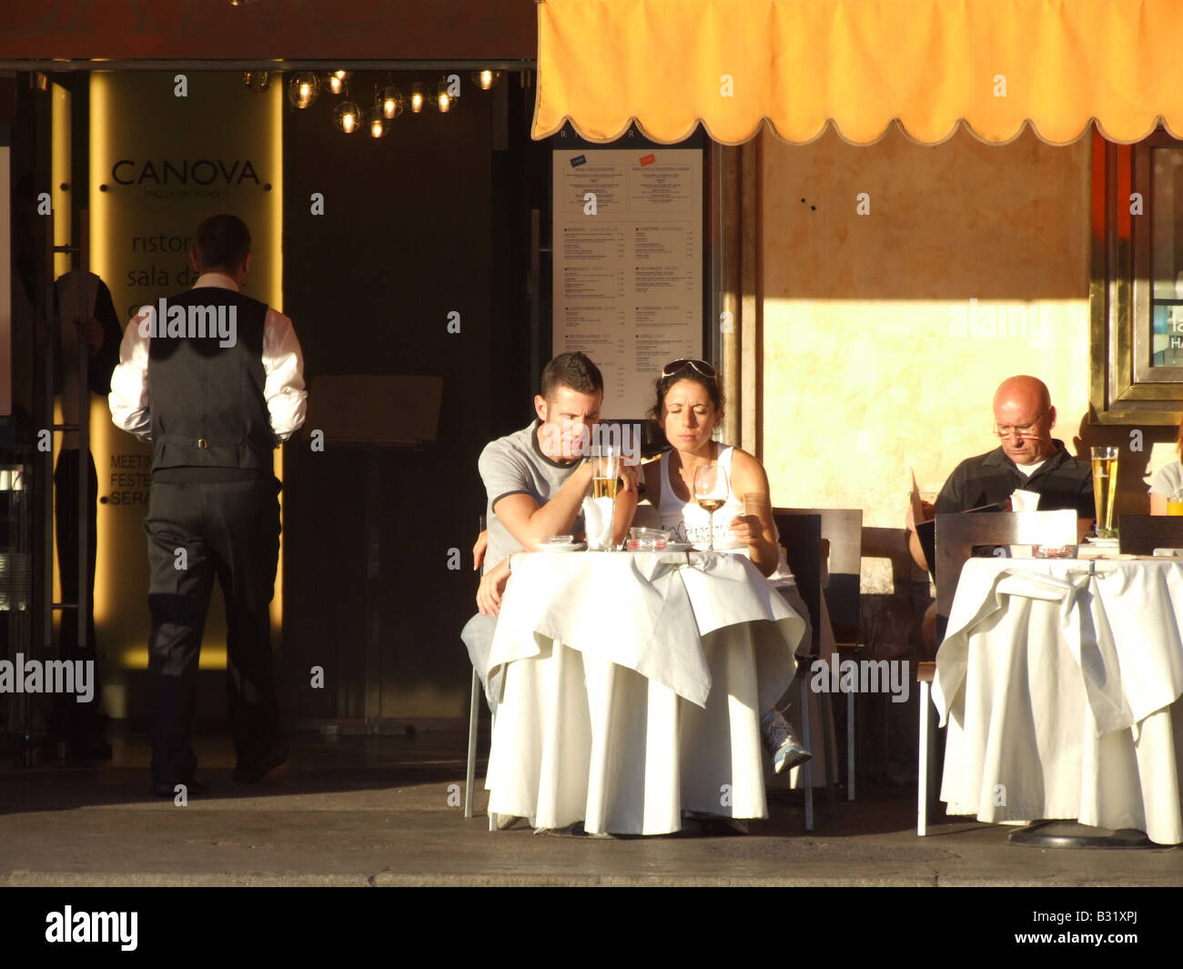 people tourists sitting in bar canova in rome Stock Photo - Alamy