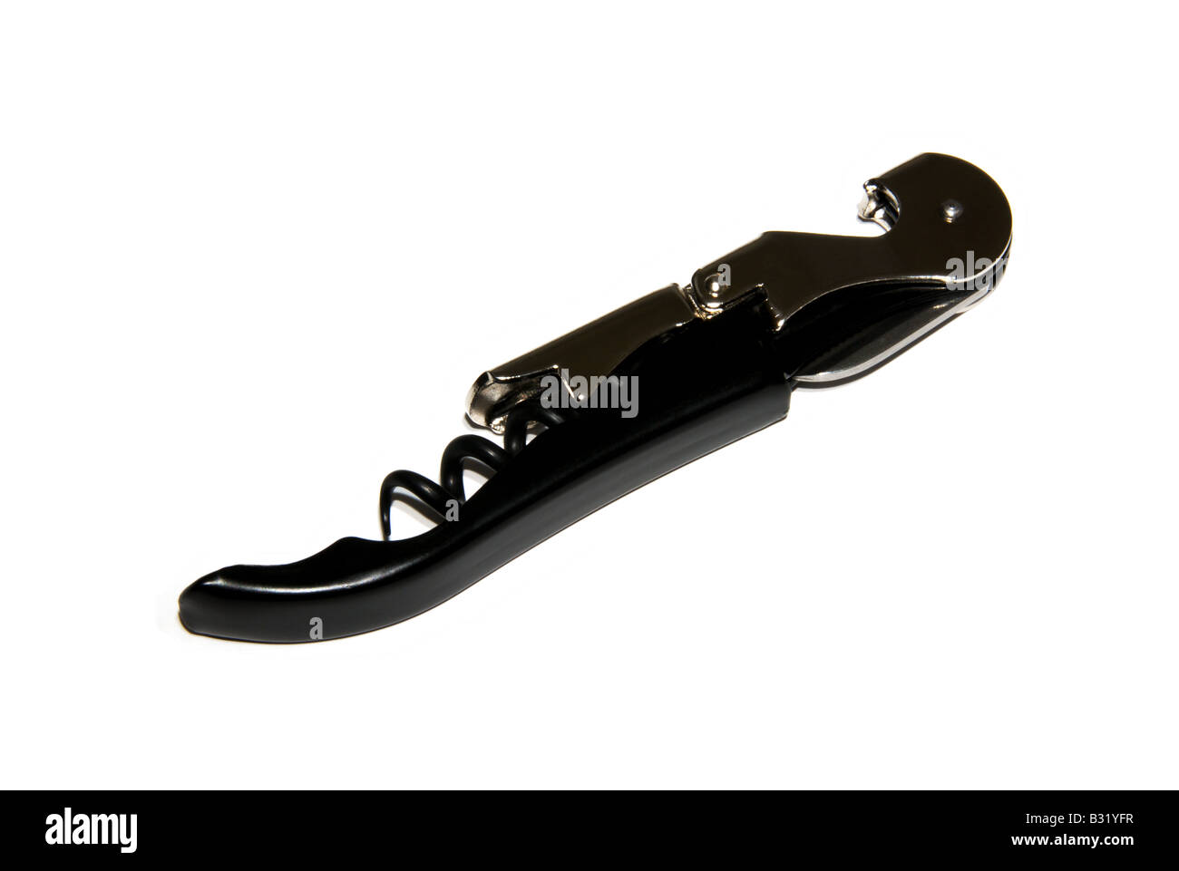 Pocket corkscrew, bottle opener combo Stock Photo - Alamy